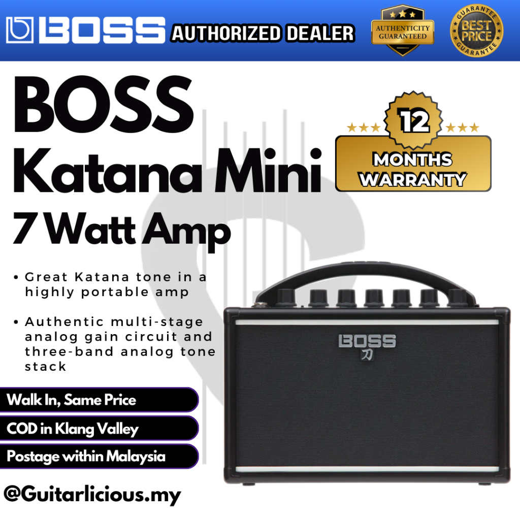 BOSS Katana-Mini 7 watt Combo Guitar Amplifier (Katana Mini) travel ...