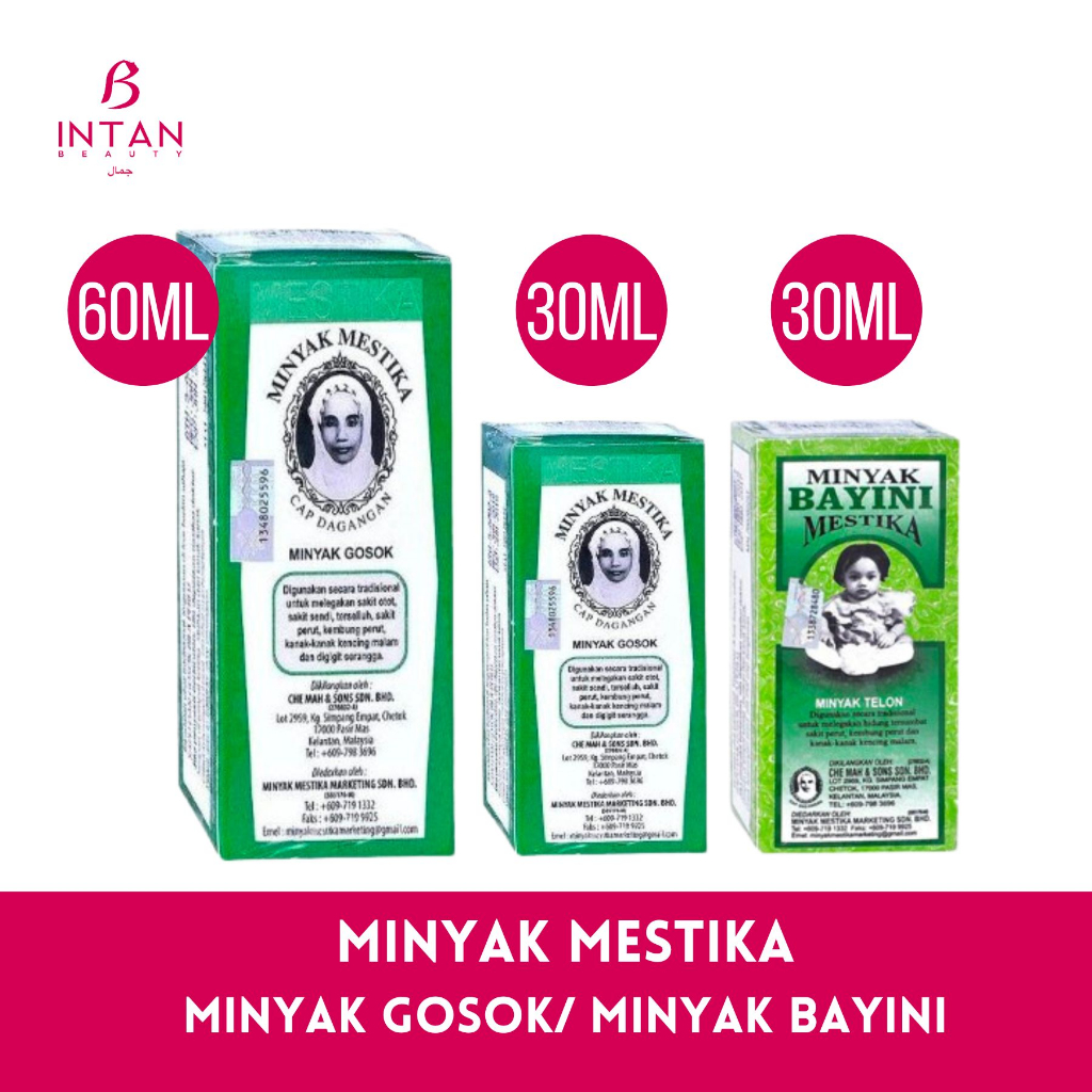 Minyak Mestika- Minyak Gosok/ Minyak Bayini Telon Oil (30ml / 60ml ...