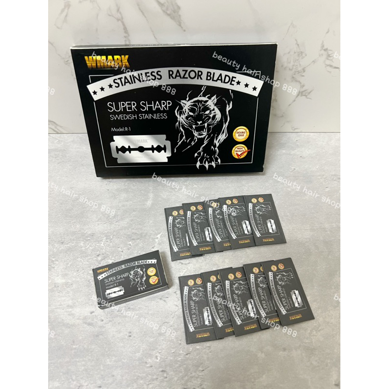 WMARK Stainless Steel Razor Blade Super Sharp Blade R-1 (1 box =10pcs ...