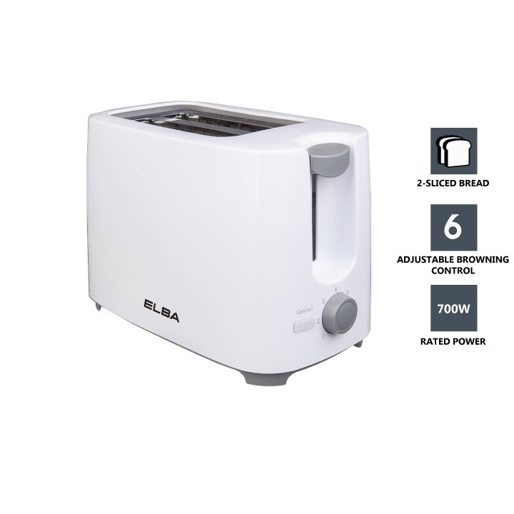 Elba Bread Toaster 2 slices 700W ET-G2770(WH) | Shopee Malaysia
