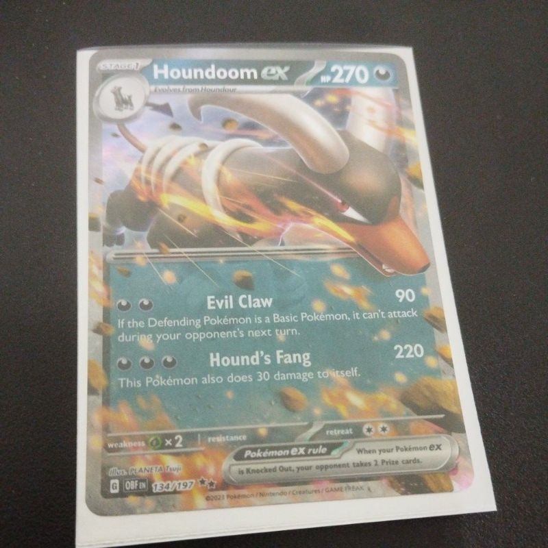 Original Pokémon TCG - Houndoom Ex Obsidian Flame | Shopee Malaysia