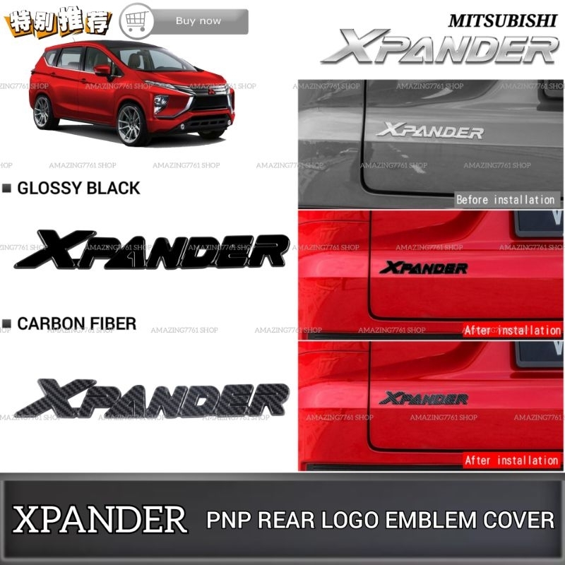 AMAZING MITSUBISHI XPANDER CAR REAR XPANDER LOGO EMBLEM FRAME COVER ...