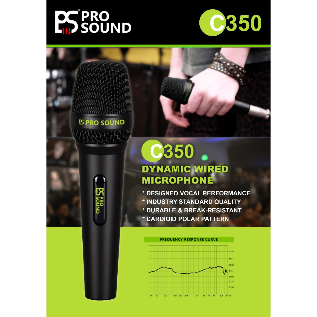 PS Pro Sound C350 Dynamic Handheld Microphone with Cable | Shopee Malaysia