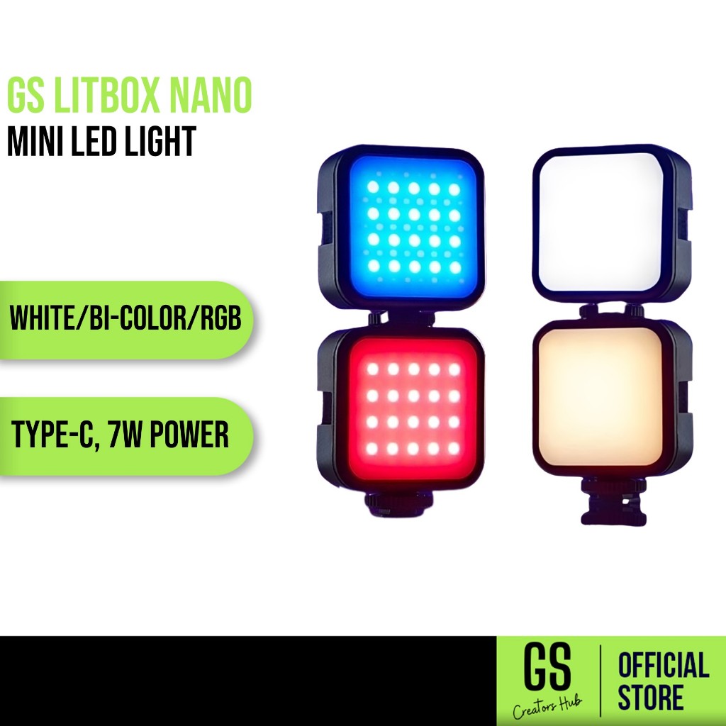 GS LitBox Nano Mini LED Light - Smartphone Camera Videography ...