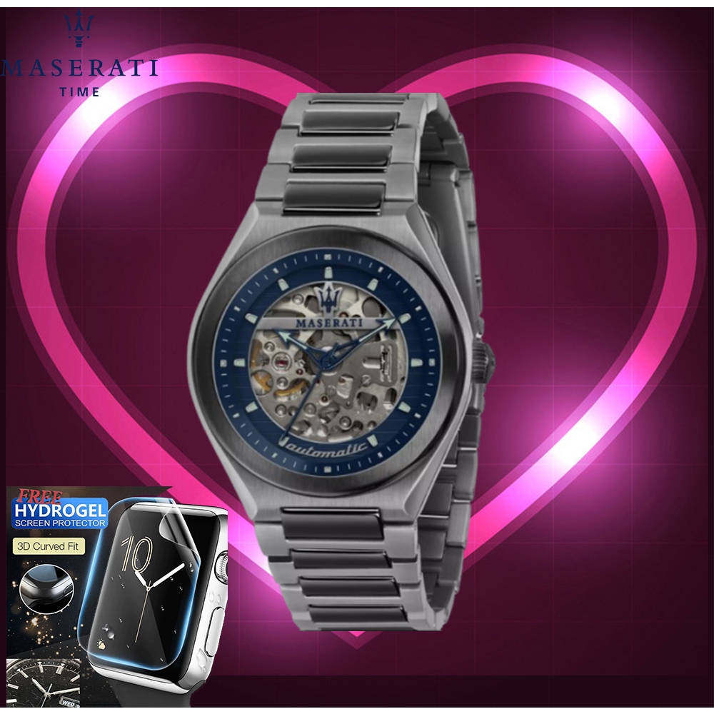Original Maserati Tricornic R8823139001 Black Automatic Men's Watch ...
