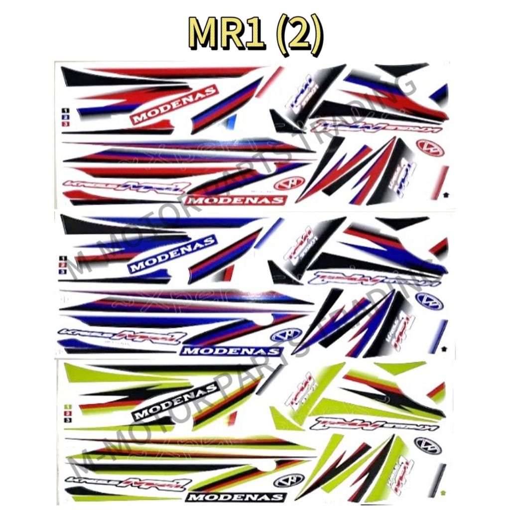 MODENAS MR1 (2) BODY STICKER | Shopee Malaysia