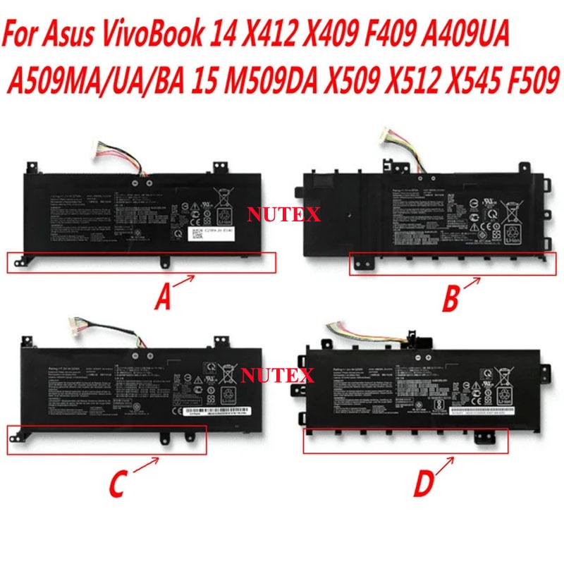 NEW Asus A409 X409 A412 X412 A509 X509 X509M A512 X512UF X512UB F512D ...