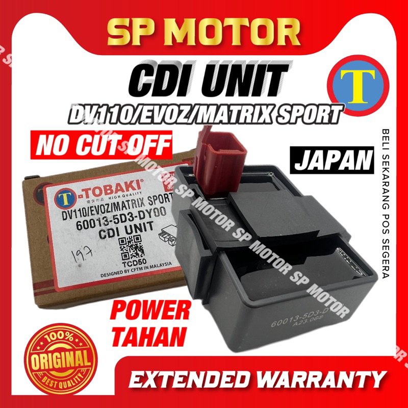 DV110 / EVO Z CDI UNIT ASSY NO CUT OFF 100% ORI TOBAKI DV 110 EVOZ MATRIX SPORT COIL API POWER ...