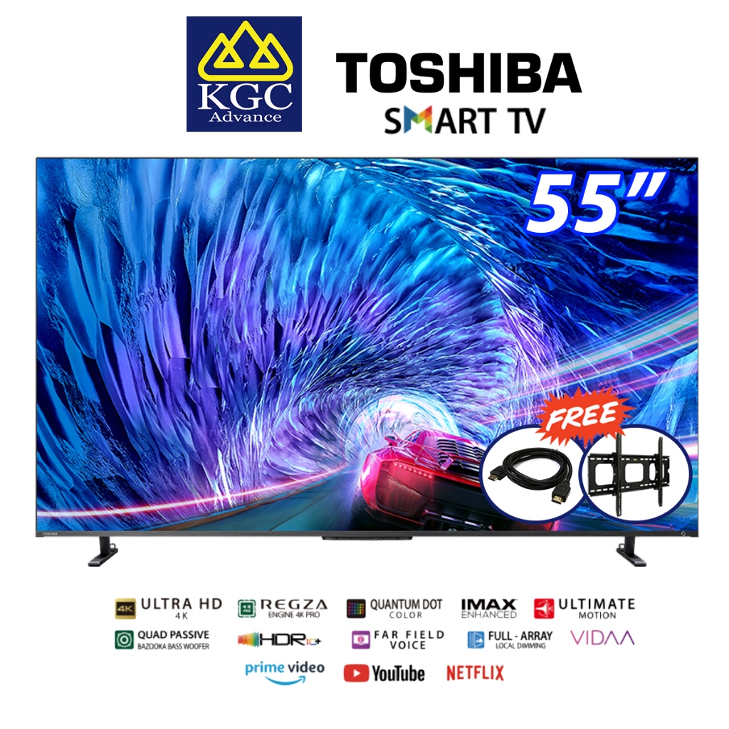 Toshiba 55" Quantum 4K 144Hz Direct LED Gaming Smart TV Televisyen ...
