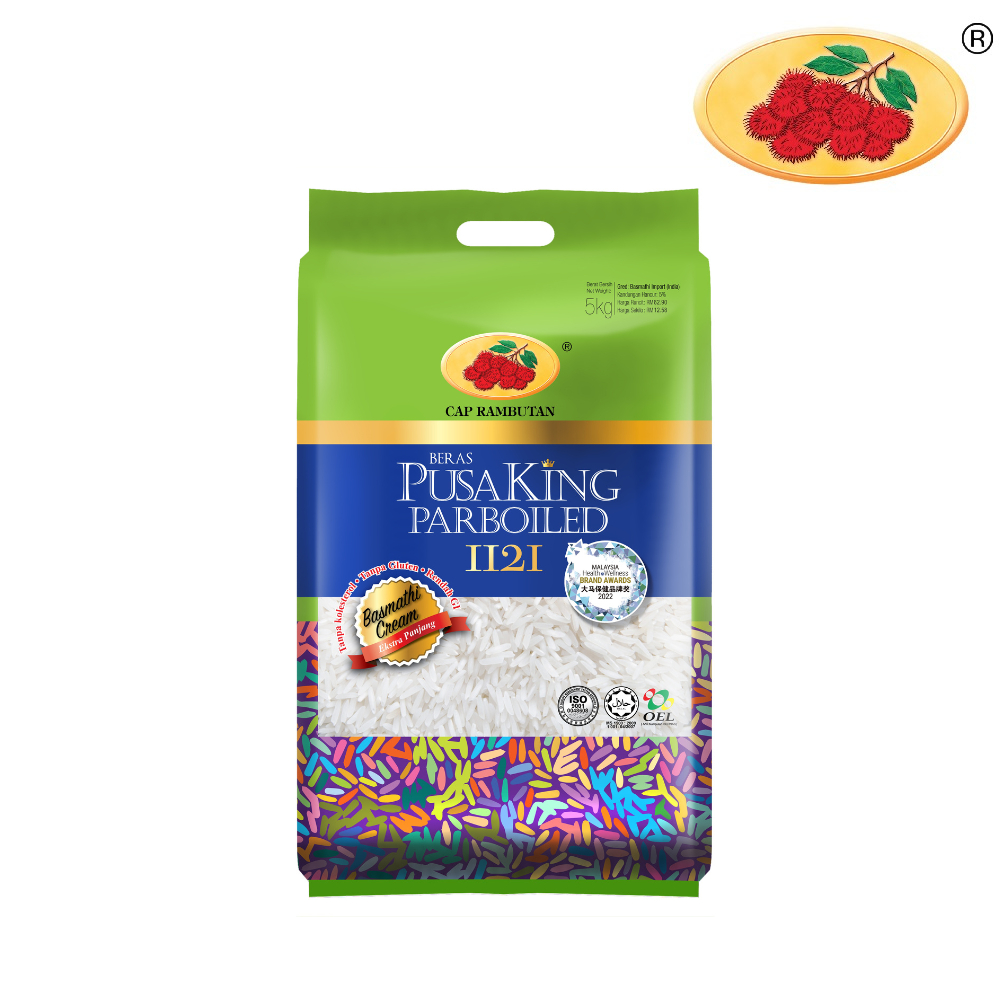 5kg Cap Rambutan Pusa King 1121 Parboiled Rice | Shopee Malaysia
