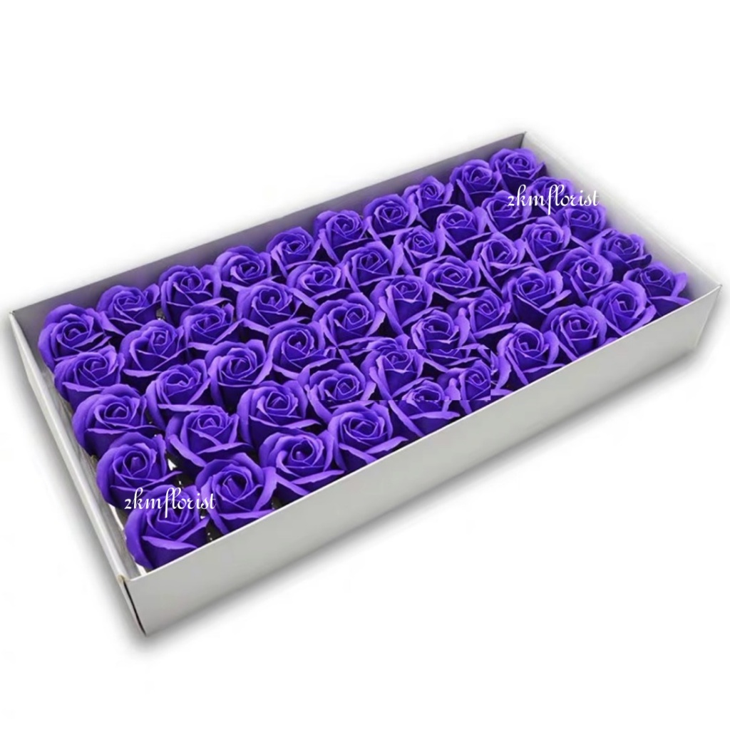 (25/50PCS) 3 LAYER Rose Soap Flower With Base Fragrant Scent Bouquet ...