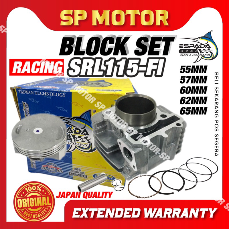 Espada SRL115Fi Racing Block 55/57/60/62/65mm, SRL 115 Fi Racing Block ...