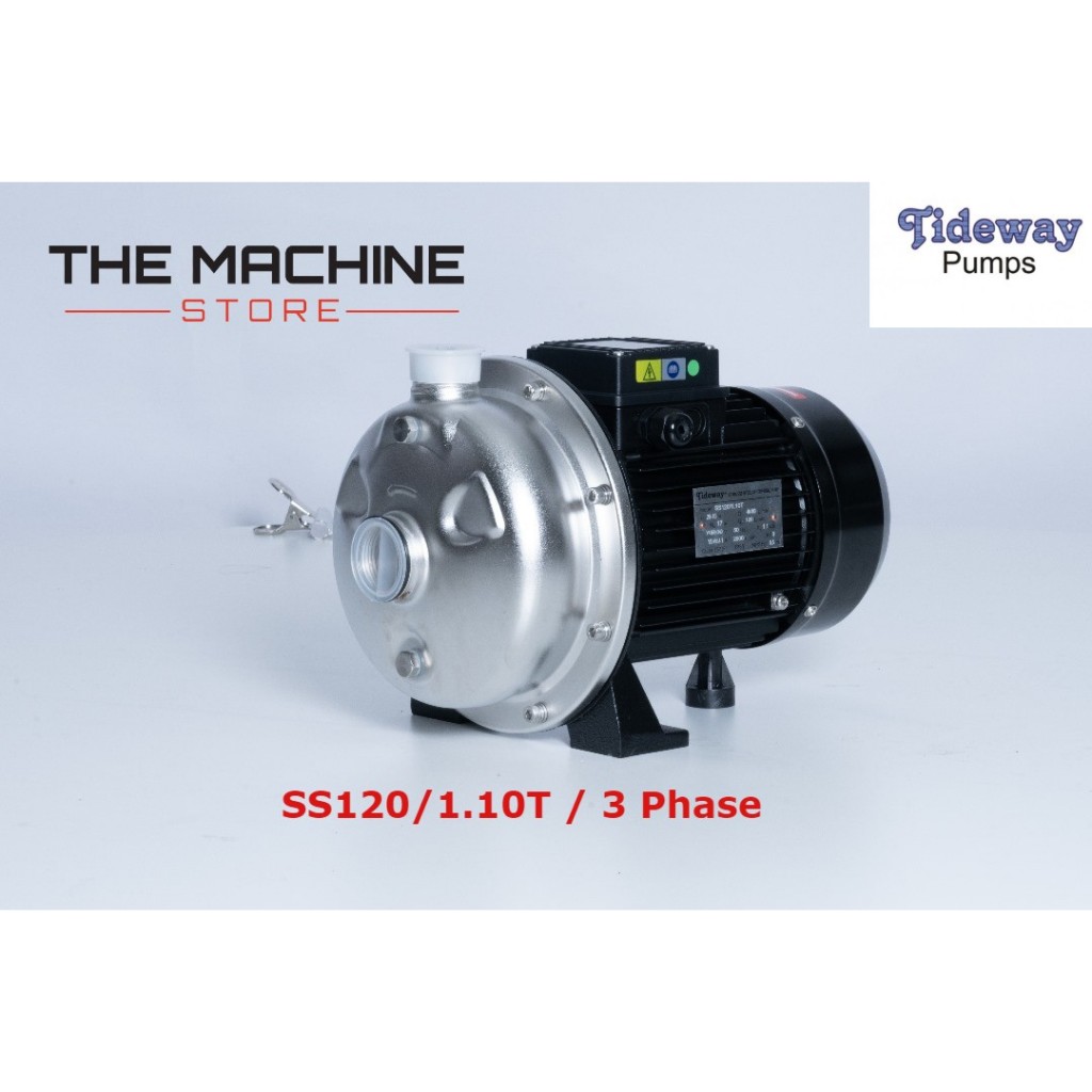 TIDEWAY SS120 1.1kW (1phase) Stainless Steel Centrifugal Pump (1 1/4 ...