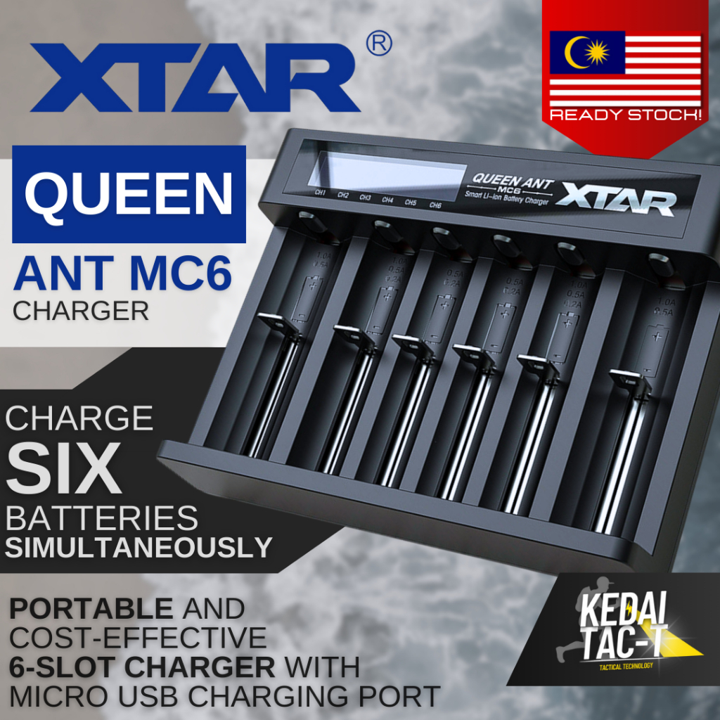 XTAR Queen Ant MC6 - Lithium-ion Li-ion Battery Charger - ORIGINAL ...