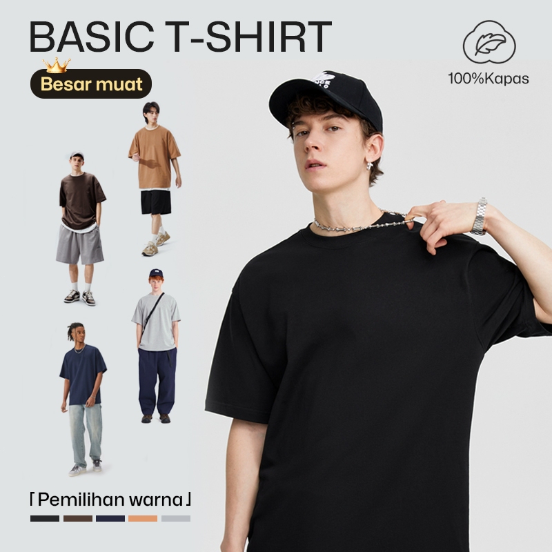 T-shirt Kaos Cotton Round Neck Plain Microfiber Cotton Combed 30s ...
