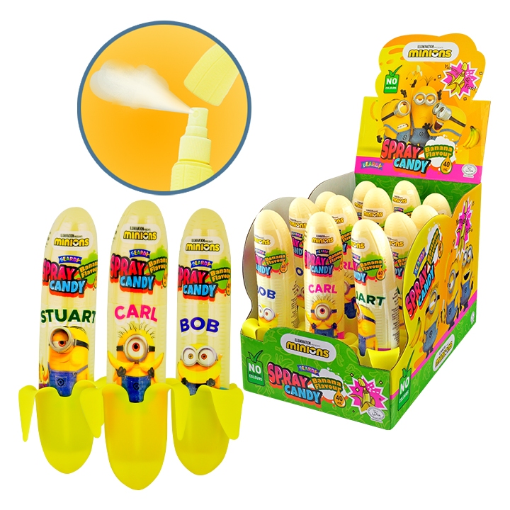 12 Pcs YLF Licensed Minions Spray Candy Banana Flavour HALAL (LOCAL ...