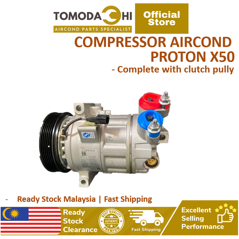 TOMODACHI Car Aircond Parts Compressor Proton X50 Original Unit ...