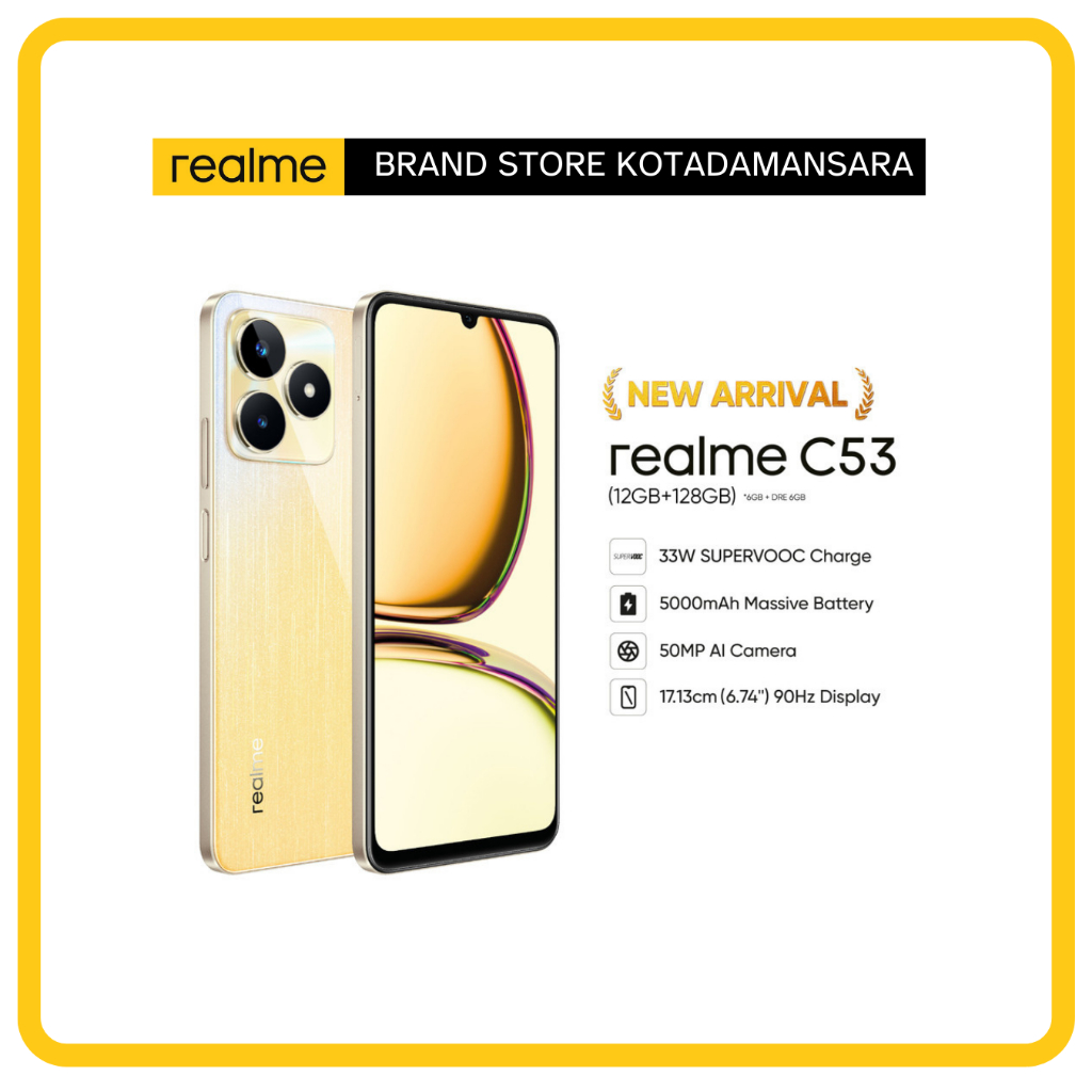 realme C53 (6+128) | 33 SUPERVOOC Charge | 5000mAh Battery | 50MP AI Camera | HD 90 Hz Display ...