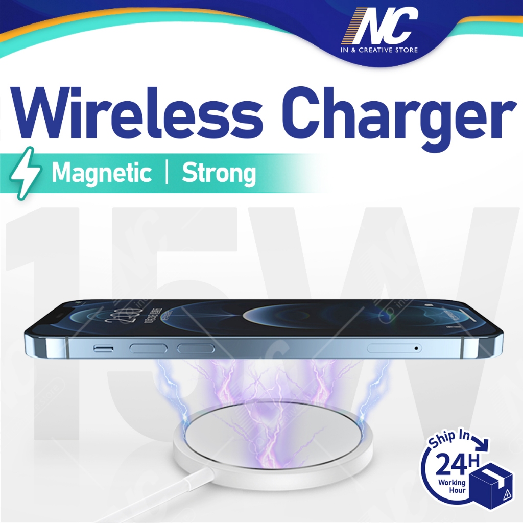 15W Qi Type-C to Magnetic Wireless Charger Cable for iP 15/14/13/12 ...