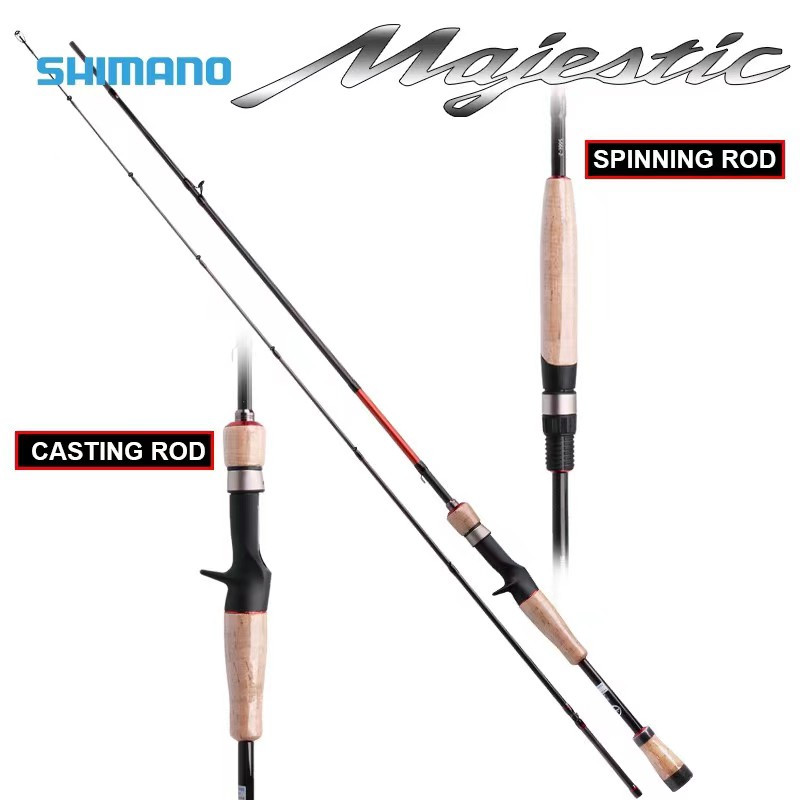 SHIMANO Majestic Rods 6' 7' 8 "Feet Kaki 1.8M / 2.1M / 2.4M Casting Rod & Spinning Rod | Shopee ...