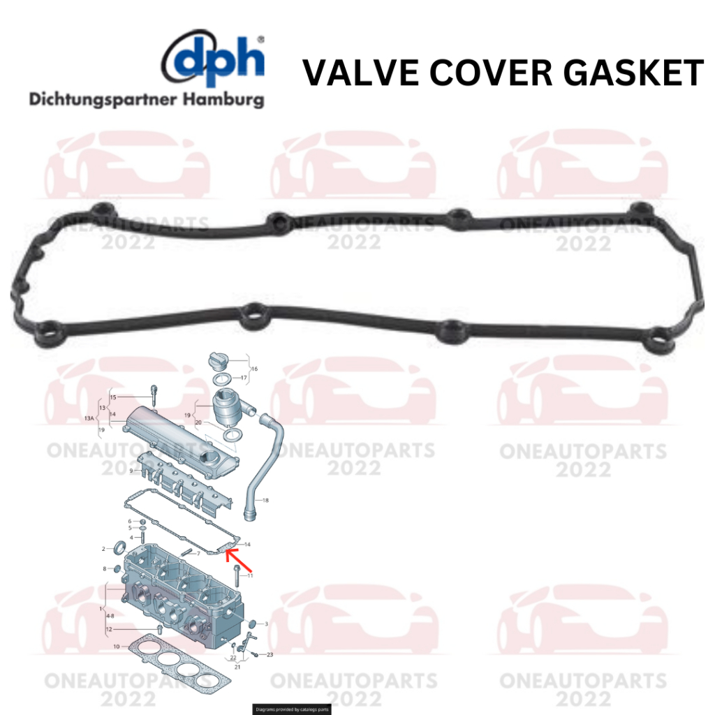 DPH GERMANY VALVE COVER GASKET VW GOLF PLUS 1.6 VW BEETLE 1.6 BFS ...