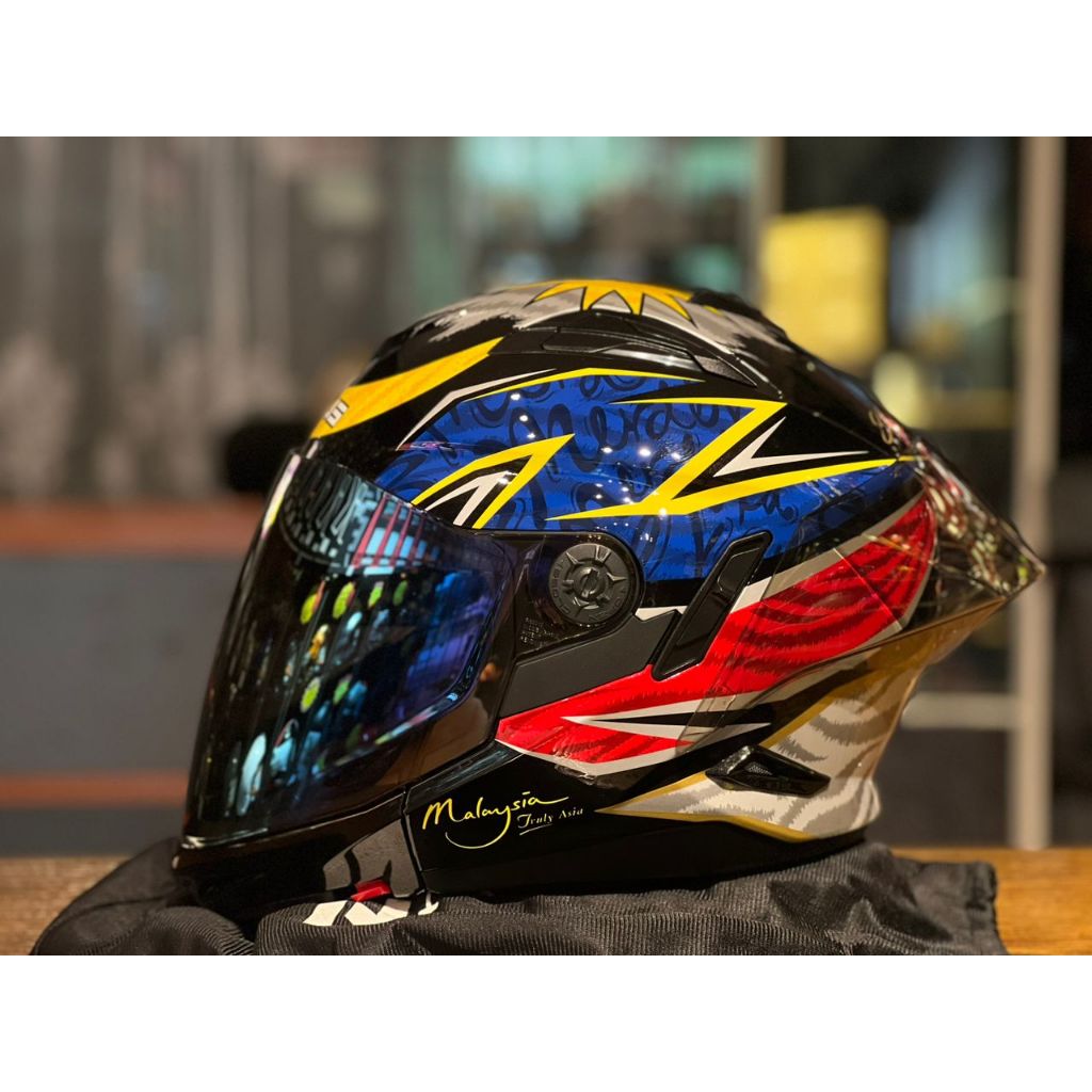 HELMET ZEUS GJ613 MERDEKA 66 2IN1 | Shopee Malaysia