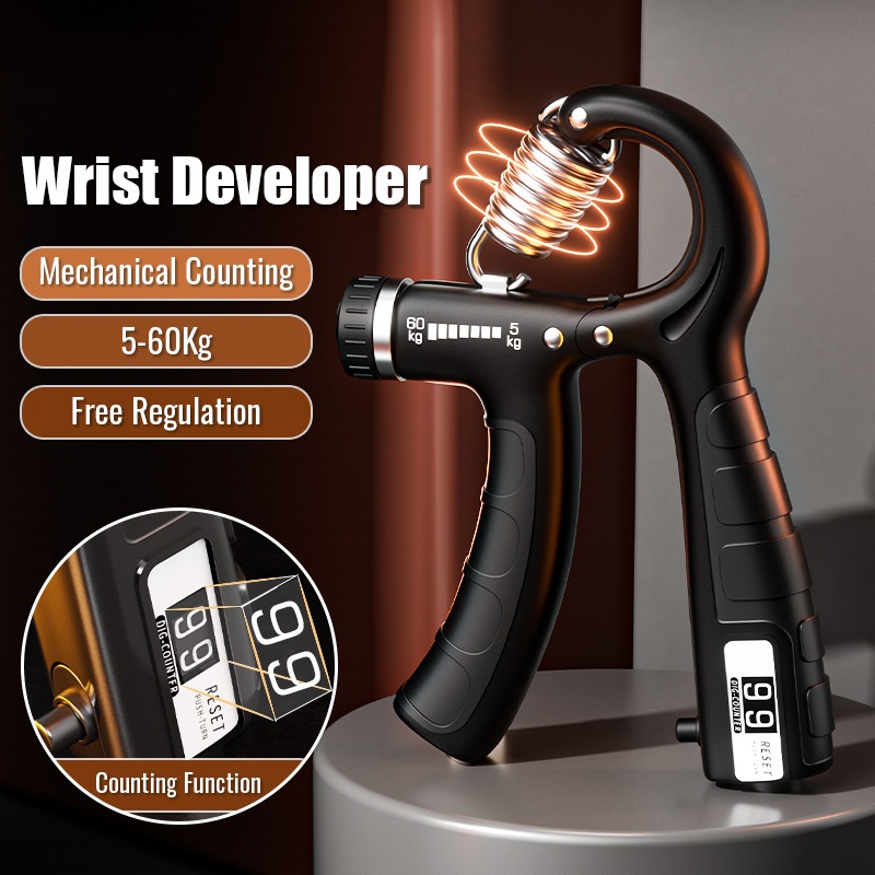 🔥Ready Stock🔥5kg-60kg Adjustable Resistance Hand Grip Grip with Counter ...