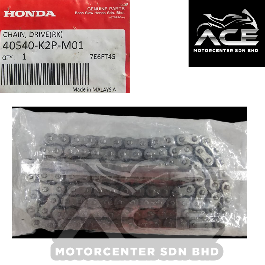 CHAIN, DRIVE (RK428KLO-120LJFZ)(40540-K2P-M01)100% ORI HONDA GENUINE ...