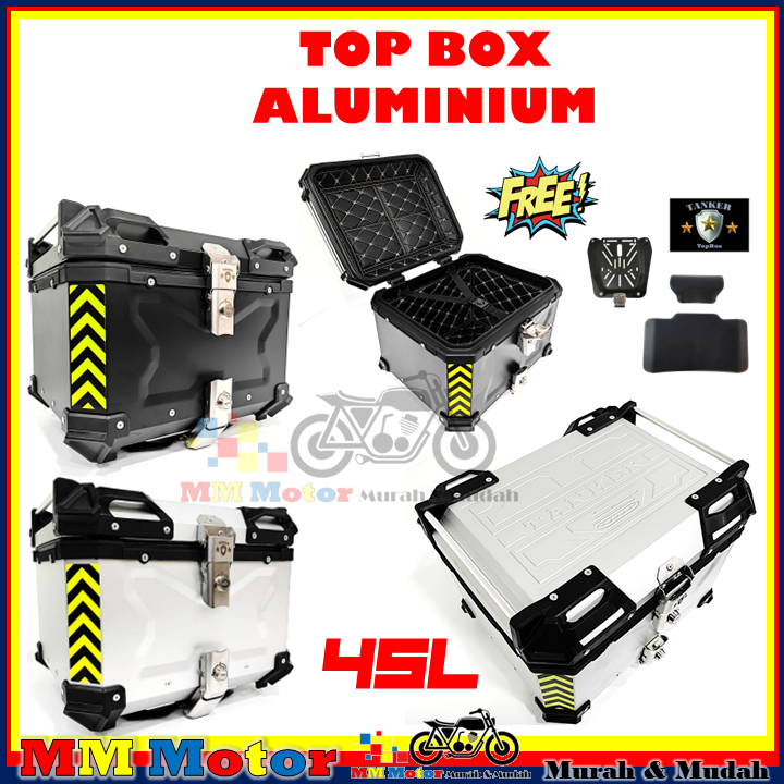 TANKER TOP BOX ALUMINIUM 45L SPECIAL LIMITED EDITION FREE UNIVERSAL ...