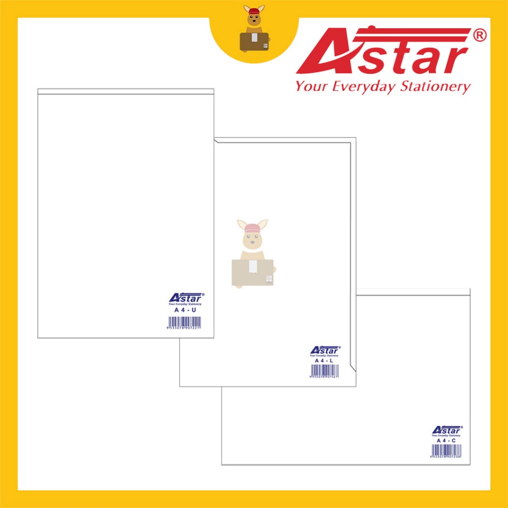 ASTAR PVC Sheet Clear Folder File Document Clear Holder L Shape/ U ...