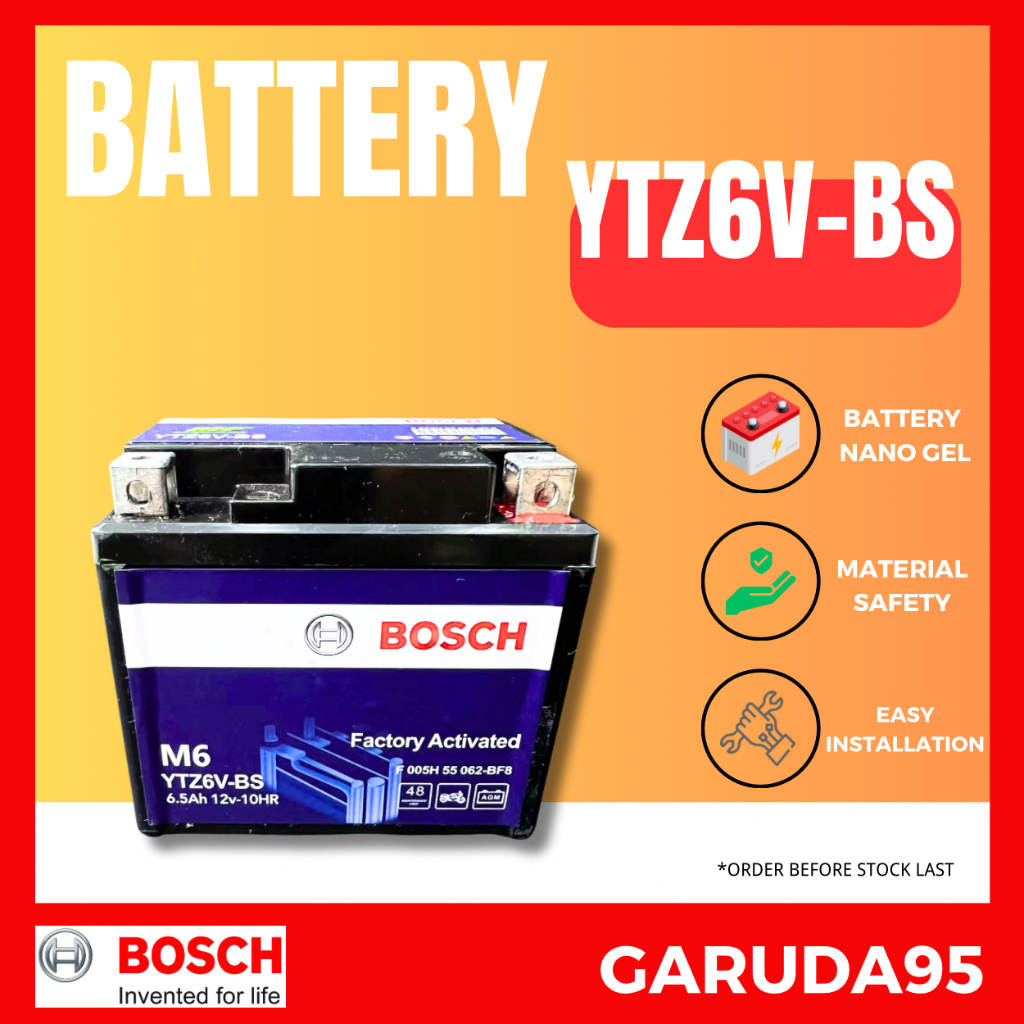 YTZ6 YTZ6V YTX5L YTZ7S BOSCH BATTERY RS150 CBR 150 VARIO150 AIR BLADE ...