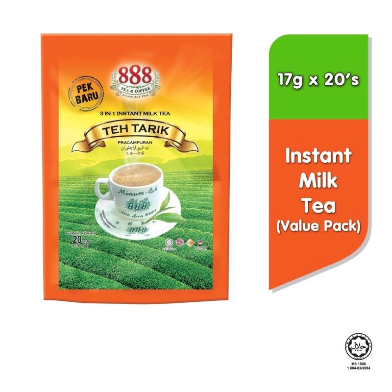 888 3 in 1 Instant Milk Tea Value Pack (17g x 20 Sachets) | Shopee Malaysia
