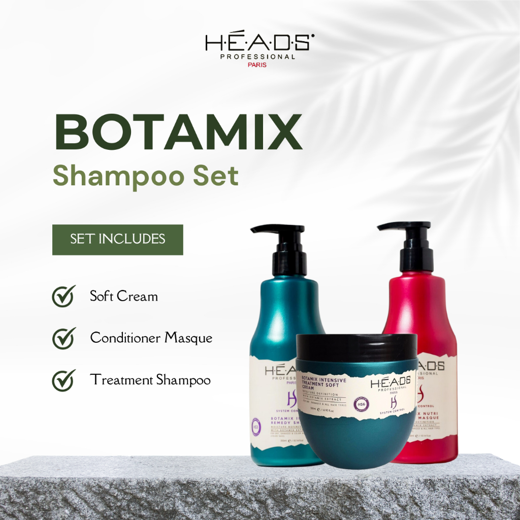 HEADS Botamix Shampoo Set for Hair Loss Dandruff Dry Repair Damage Oily ...