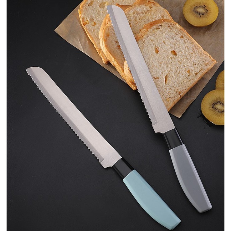 Stainless steel serrated bread knife for cutting toast and cake knife ...