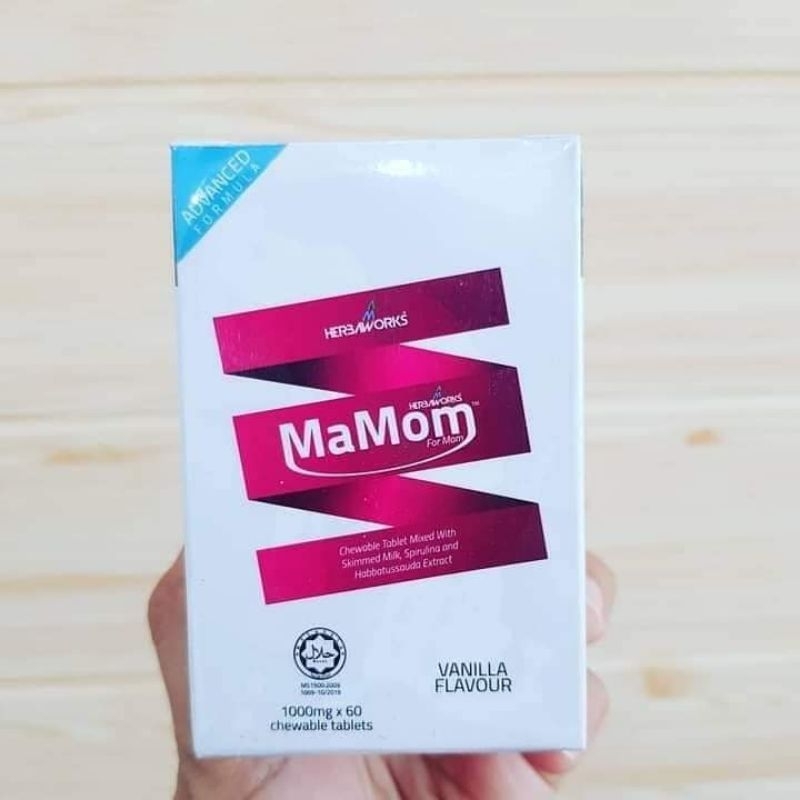 MAMOM CHEWABLE TABLET MIXED WITH SKIMMED MILK , SPIRULINA AND ...