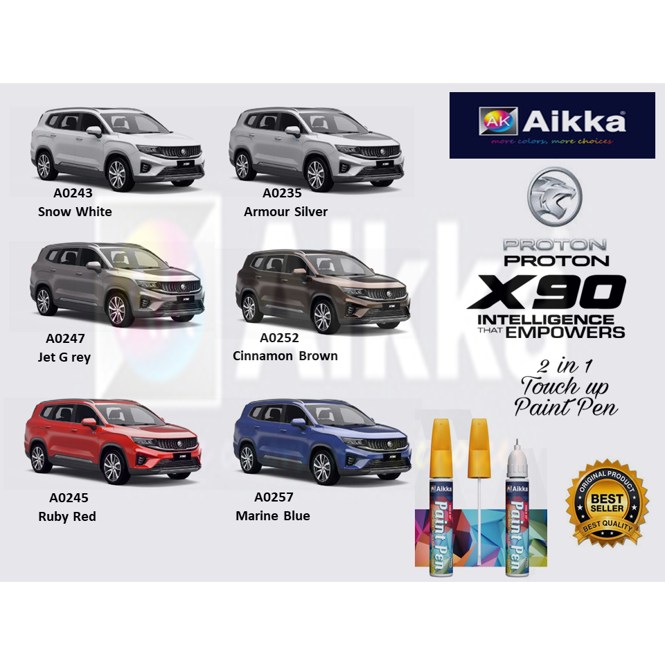 Aikka Touch Up Pen Paint Proton X90 OEM Colour | Shopee Malaysia