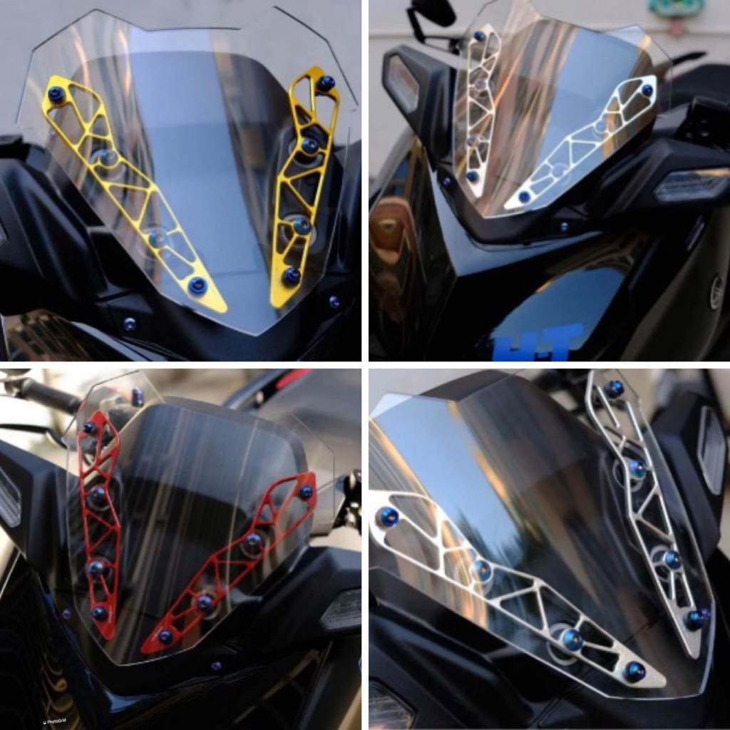 YAMAHA XMAX V2 BRACKET WINDSHIELD CNC Bracket Visor Windscreen Bracket ...