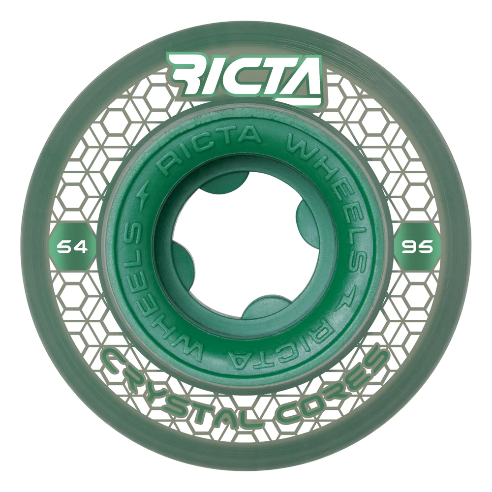 Ricta Crystal Cores Clear Wide 54mm/95a Skateboarding Wheels (7310923 ...
