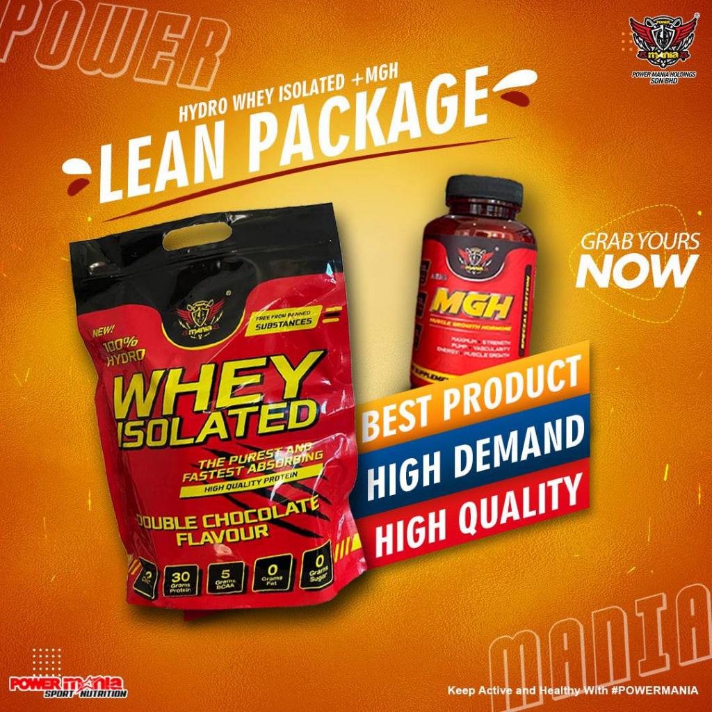PowerMania Whey+Mgh Lean Combo (Meningkatkan Lean Otot, Meningkatkan Prestasi,Meningkatkan ...