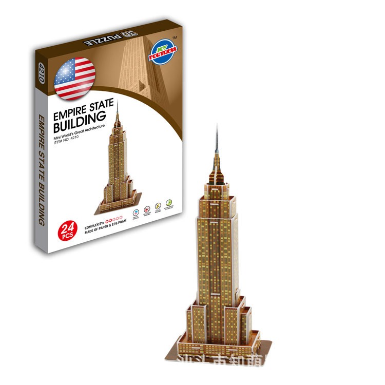 3D Puzzle Paper Building Tower Series/ DIY City Building/ Twin Tower ...