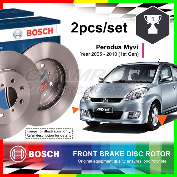 Bosch Front Brake Disc Rotor Perodua Myvi 1st Gen 1.3 '05-10 2005 2006 ...
