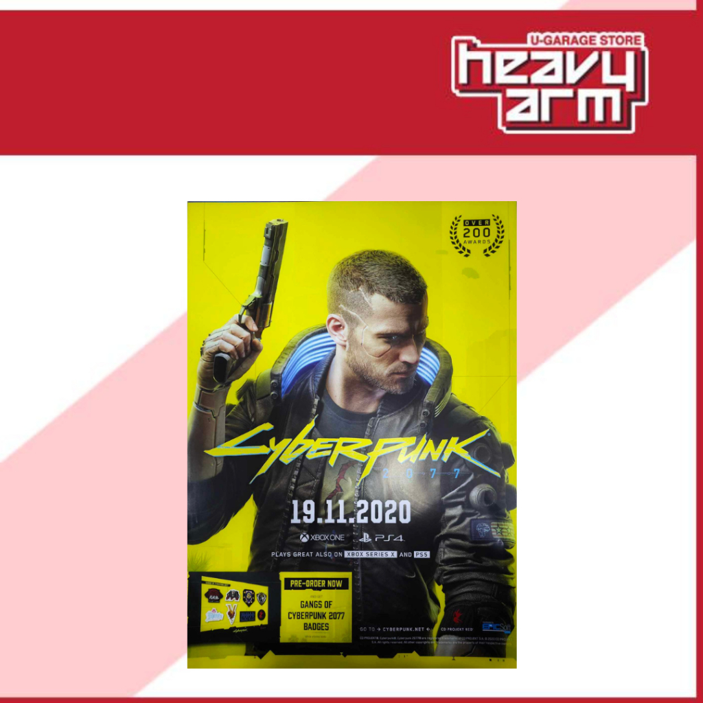 PS4 Cyberpunk 2077 Poster A2 | Cyberpunk 2077 Badges | Cyberpunk 2077 Postcard Set Compendium ...