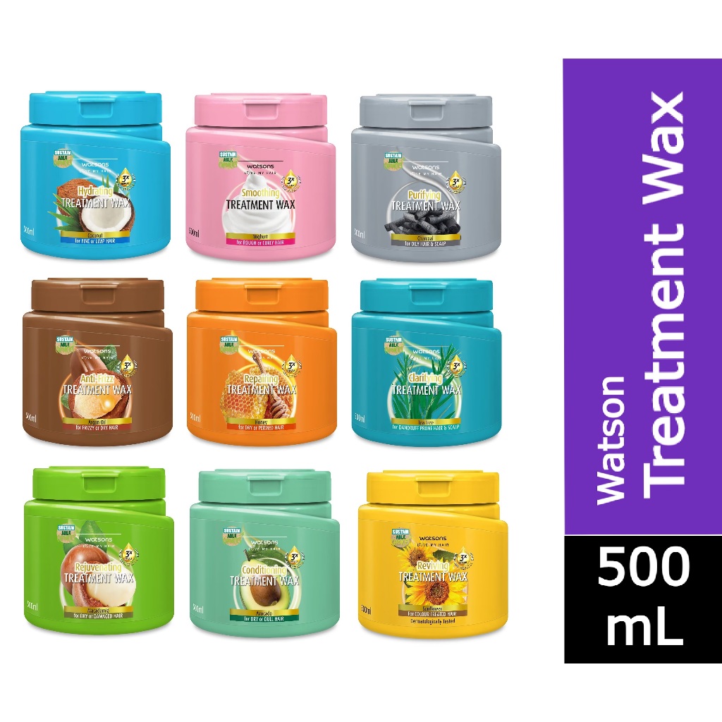 WATSONS Treatment Wax 500ml (Coconut/ Yoghurt/ Charcoal/ Macadamia ...