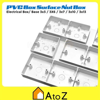 PVC Box Surface Nut Box/ Electrical Box/ Base 3x3 / 3X6 / 3x7 / 3x10 ...