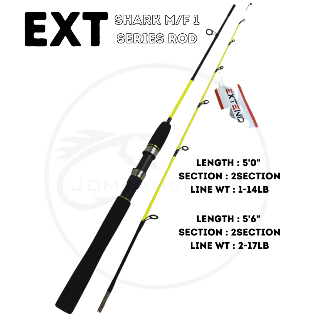 EXT Shark Multi Function 1 Series 5'0" 5'6'" Fishing Prawn Rod Joran ...