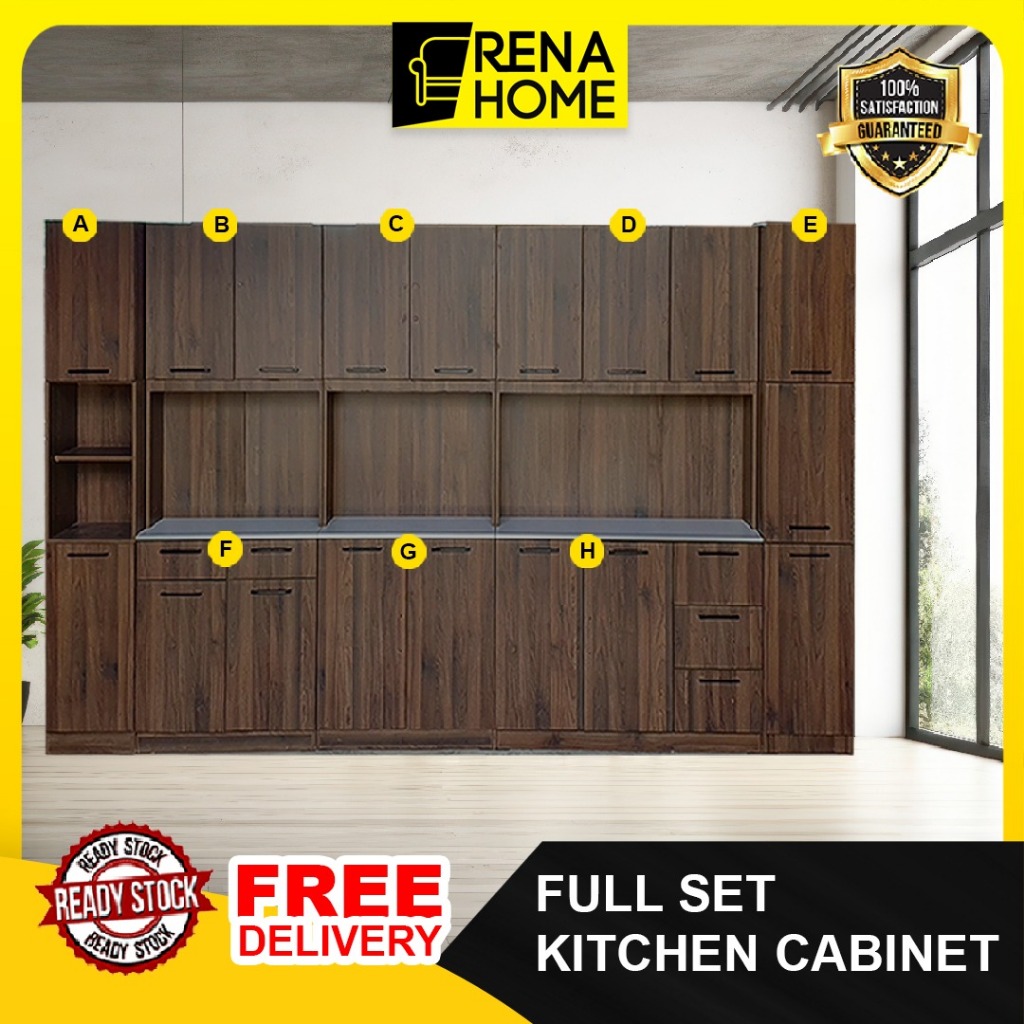 [FREE INSTALLATION & FREE SHIPPING] Full Set Modern Kitchen Cabinet ...