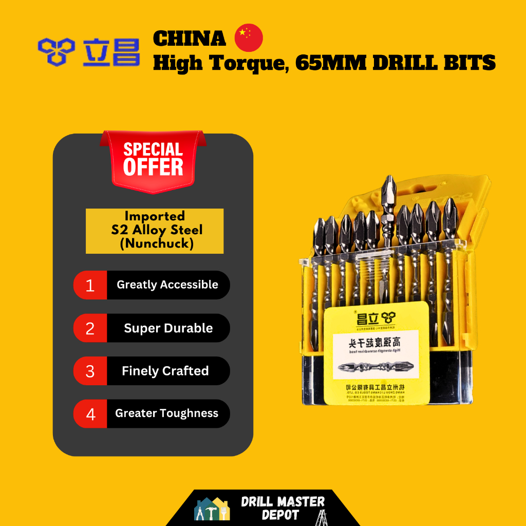 𝐋𝐈 𝐂𝐀𝐍𝐆 | 𝟏𝟎 𝐏𝐜𝐬 (𝟏 𝐁𝐨𝐱) | 𝐒𝐜𝐫𝐞𝐰 𝐁𝐢𝐭𝐬 𝐃𝟏 𝐒𝐞𝐫𝐢𝐞𝐬 𝟔𝟓𝐦𝐦 𝐒𝐪𝐮𝐚𝐫𝐞 𝐇𝐞𝐚𝐝 🔩 ...