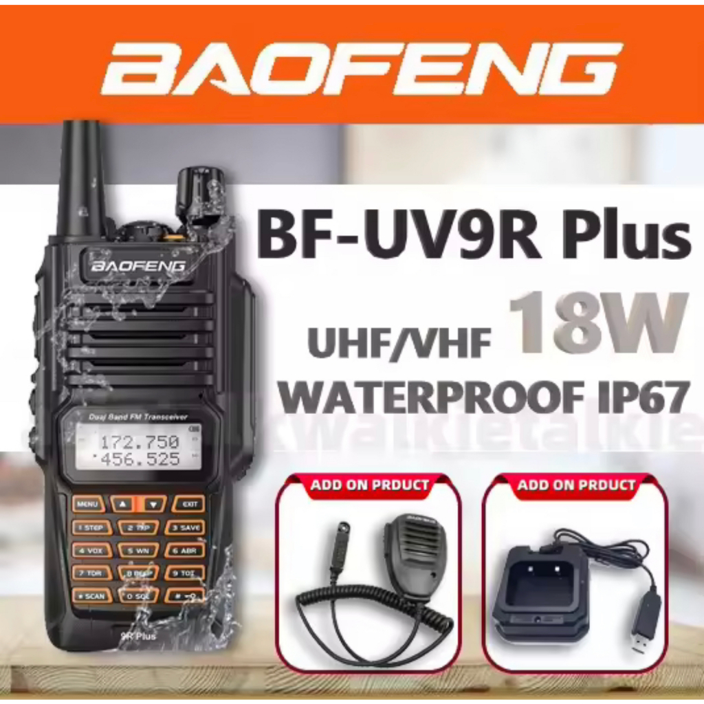 Ready Stock Malaysia BAOFENG baofeng UV-9R Plus BaoFeng UV9R plus 18W Waterproof Walkie-Talkie ...