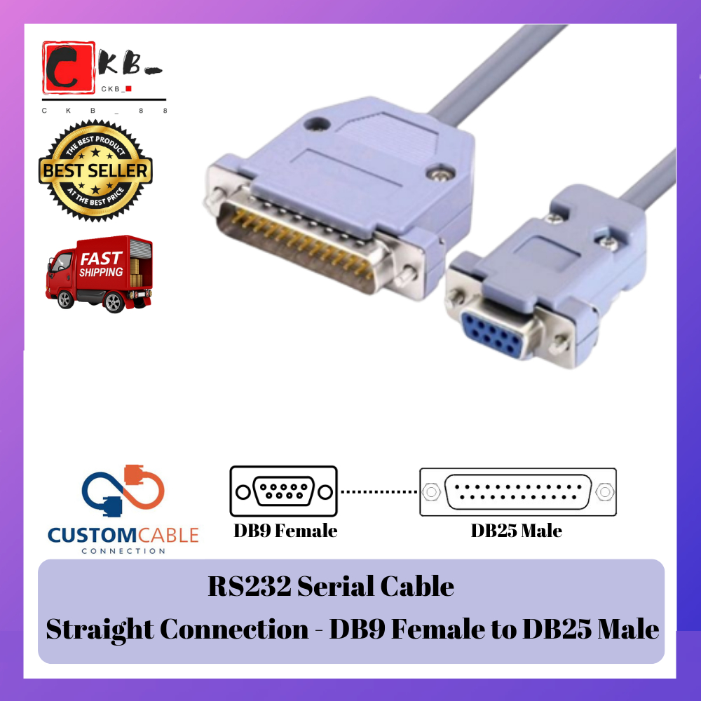 🔥Ready Stock🔥Customize Serial Cable RS232 Straight Full Connection ...