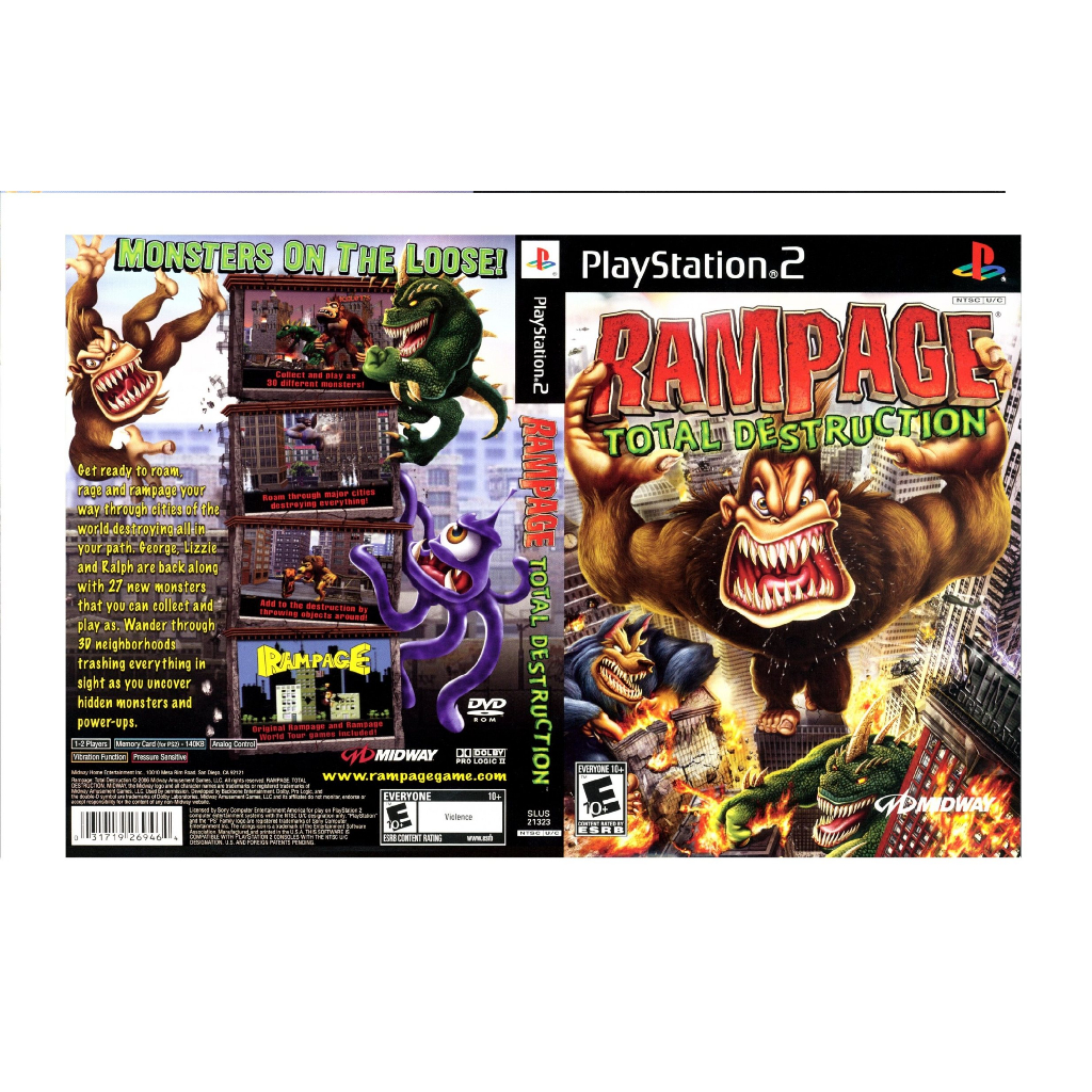 PS2 DVD Games Rampage - Total Destruction | Shopee Malaysia